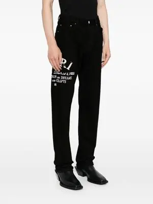 Amiri Logo-appliqué Straight-leg Jeans