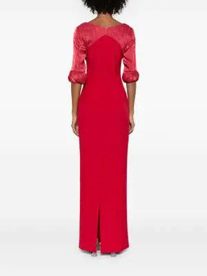 V:PM ATELIER Flora Scoop-neck Gown - Red