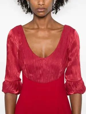 V:PM ATELIER Flora Scoop-neck Gown - Red
