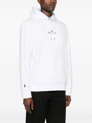 Polo Ralph Lauren Embroidered Logo Cotton Blend Hoodie - White
