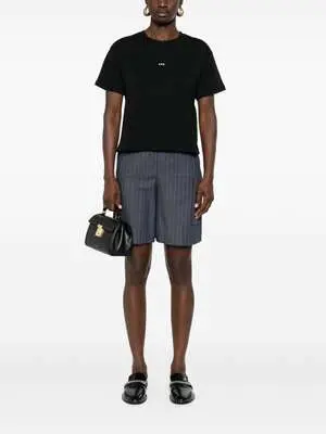 A.p.c. Logo-print Cropped T-shirt - Black