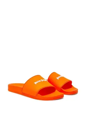 Palm Angels Logo-embossed Slides - Orange