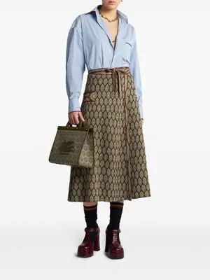 Etro Jacquard-knit Midi Wrap Skirt