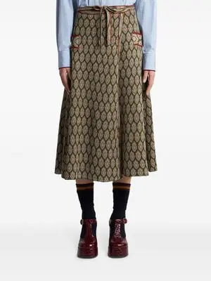 Etro Jacquard-knit Midi Wrap Skirt