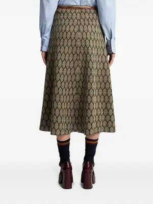 Etro Jacquard-knit Midi Wrap Skirt