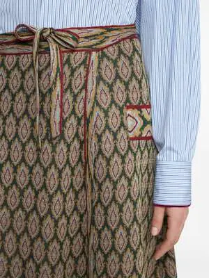 Etro Jacquard-knit Midi Wrap Skirt