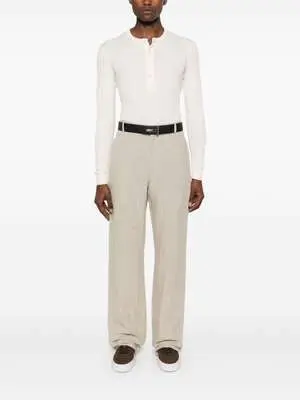 TOM FORD Fine-ribbed Henley Top