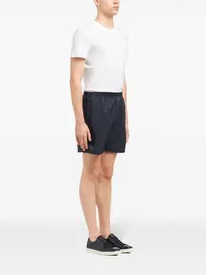 Prada Logo Patch Recycled Nylon Swim Shorts - Blue