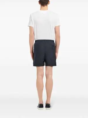 Prada Logo Patch Recycled Nylon Swim Shorts - Blue