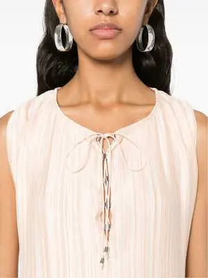 LANVIN Drawstring Plissé Blouse
