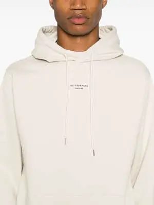 Drole De Monsieur Le Hoodie Slogan Classique - Neutrals