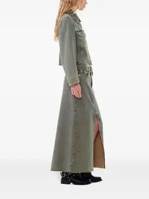 GANNI Raw-cut Hem Denim Jacket