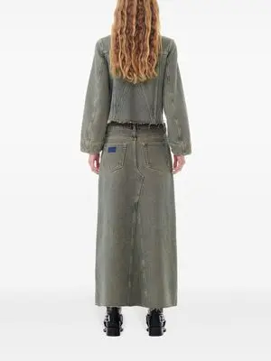 GANNI Raw-cut Hem Denim Jacket