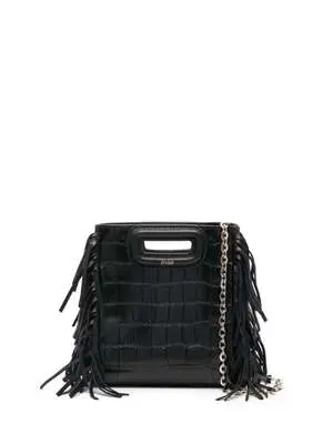 Maje Fringed Mini Bag - Black