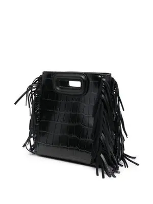 Maje Fringed Mini Bag - Black