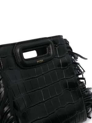 Maje Fringed Mini Bag - Black
