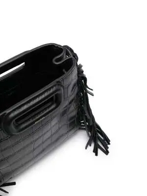 Maje Fringed Mini Bag - Black