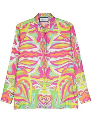 Philipp Plein Abstract-print Silk Shirt
