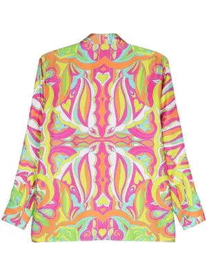 Philipp Plein Abstract-print Silk Shirt