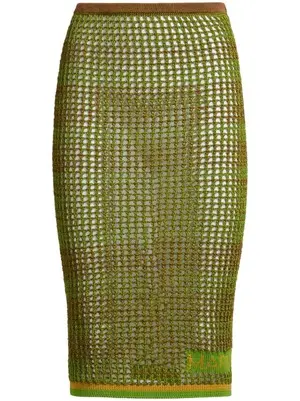 Marni Open-knit Cotton Midi Skirt