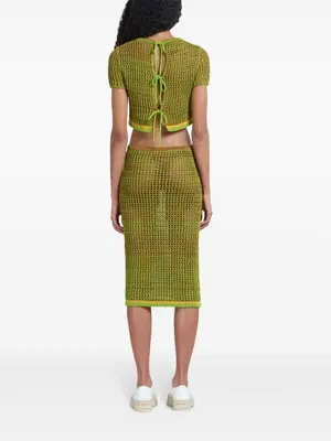 Marni Open-knit Cotton Midi Skirt