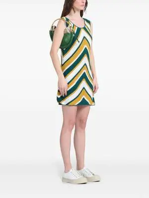 Marni Striped Knitted Mini Dress - Green