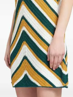 Marni Striped Knitted Mini Dress - Green