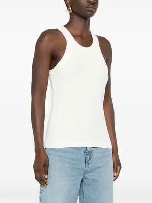 Closed Logo-embroidered Ribbed Tank Top - Neutrals