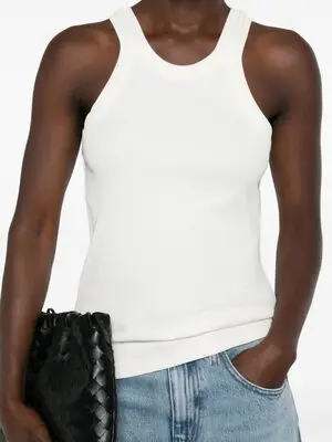 Closed Logo-embroidered Ribbed Tank Top - Neutrals