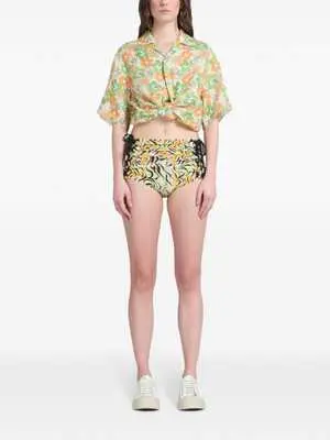 Marni Graphic-print Poplin Mini Shorts