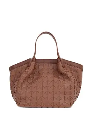 SERAPIAN Mosaico Mini Tote Bag - Brown