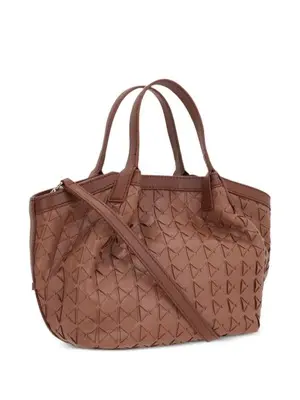 SERAPIAN Mosaico Mini Tote Bag - Brown