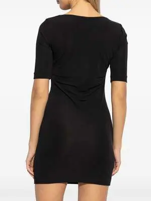 Dsquared2 Logo-plaque Mini Dress - Black