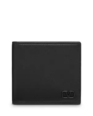 Valentino Garavani Leather Billfold Wallet - Black