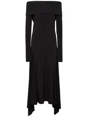 Max Mara MAX MARA Gerla Stretch Jersey Long Dress - Black