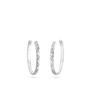 Chanel Coco Crush Hoop Earrings - Blanc