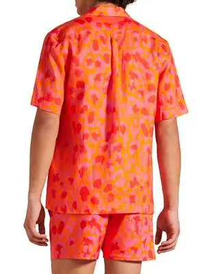 Vilebrequin New Leopard Linen Camp Shirt