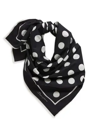 Dolce & Gabbana Polka Dot Square Cotton Scarf