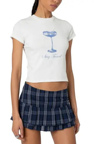 EDIKTED Tuned In Graphic Baby Tee