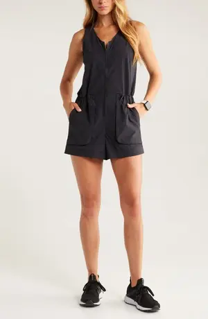 Zella Navigator Short Romper Black
