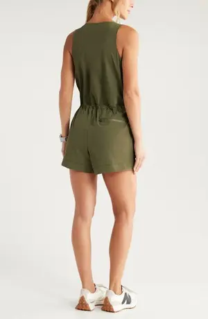 Zella Navigator Short Romper - Olive Night