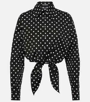 Dolce & Gabbana Cropped Cotton-blend Blouse