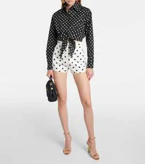 Dolce & Gabbana Cropped Cotton-blend Blouse