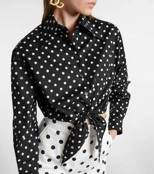 Dolce & Gabbana Cropped Cotton-blend Blouse
