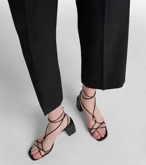 JIMMY CHOO Onyxia 70 Leather Sandals