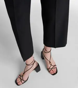 JIMMY CHOO Onyxia 70 Leather Sandals