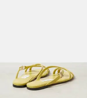 JIMMY CHOO Jess Leather Flat Sandals