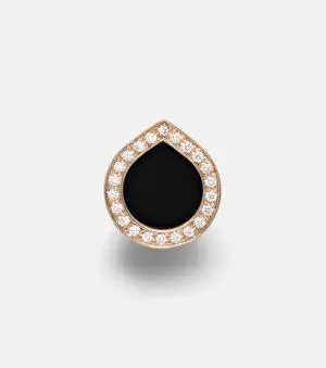 REPOSSI Antifer 18kt Rose Gold Single Earring With Onyx And Diamonds - Multicoloured