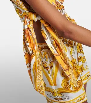 Dolce & Gabbana Majolica Print Silk Top