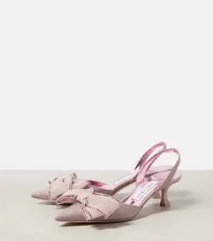JIMMY CHOO Brook 50 Glitter Slingback Pumps - Pink